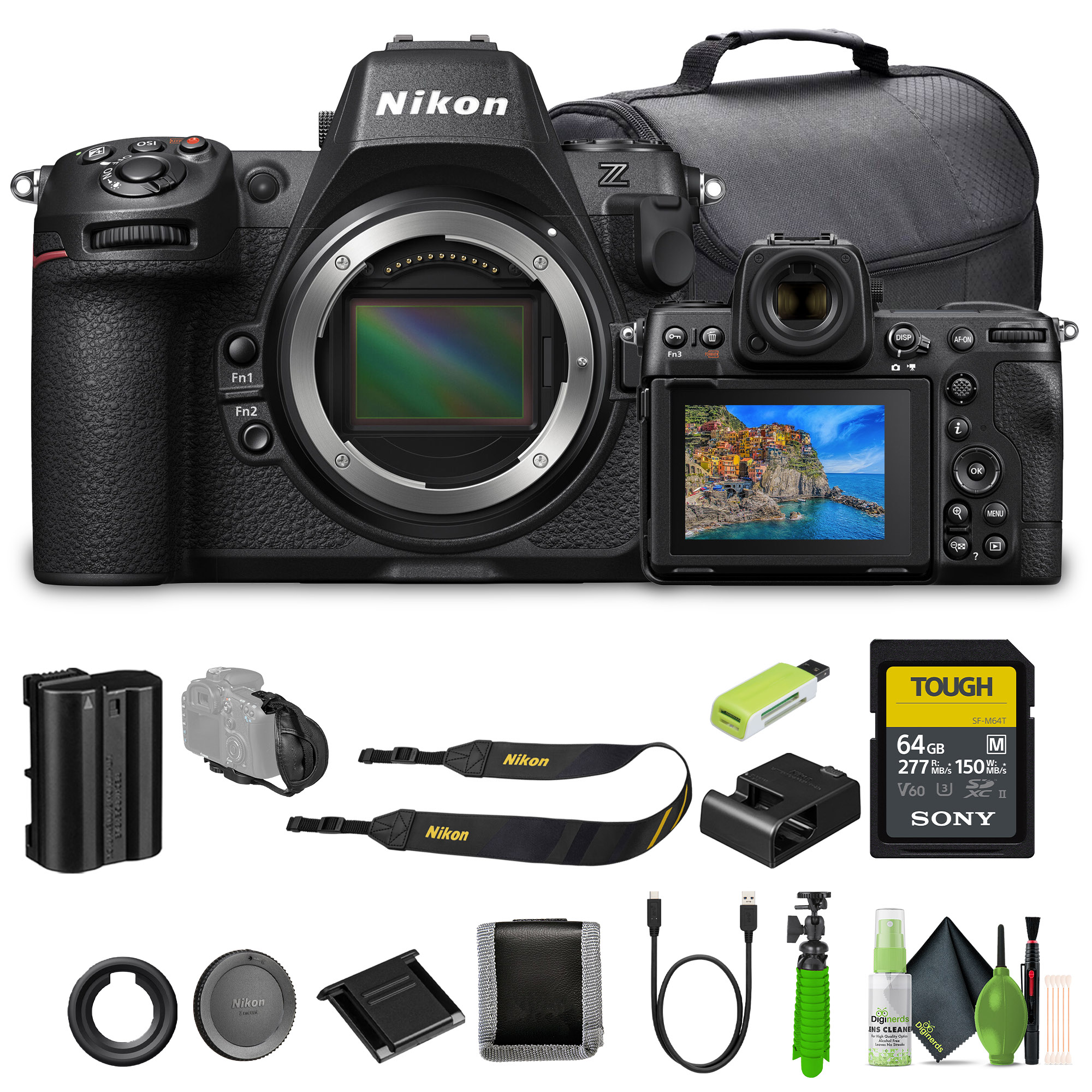Nikon Z8 Professional Full Frame Mirrorless 8K Hybrid FX Camera Bundle ...
